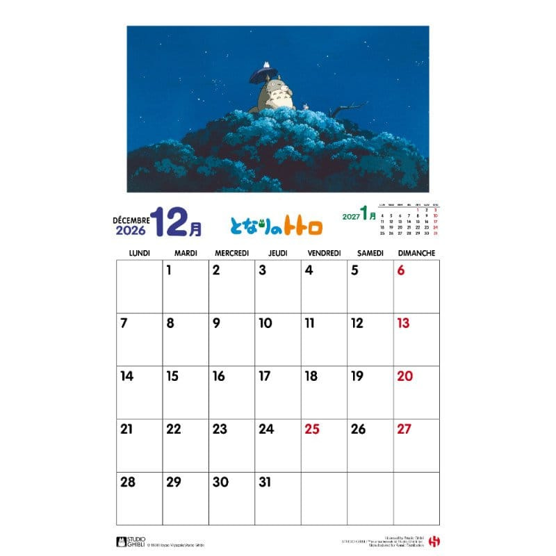 My Neighbor Totoro Calendar 2026 *French Version* | statuecollectibles.com